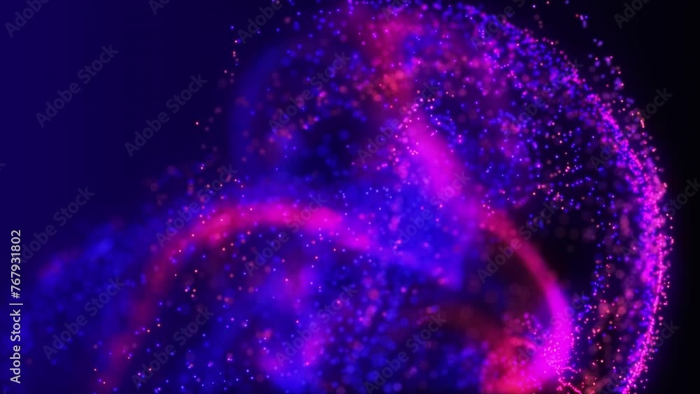 Modern futuristic background of blue and purple neon dust particles ...