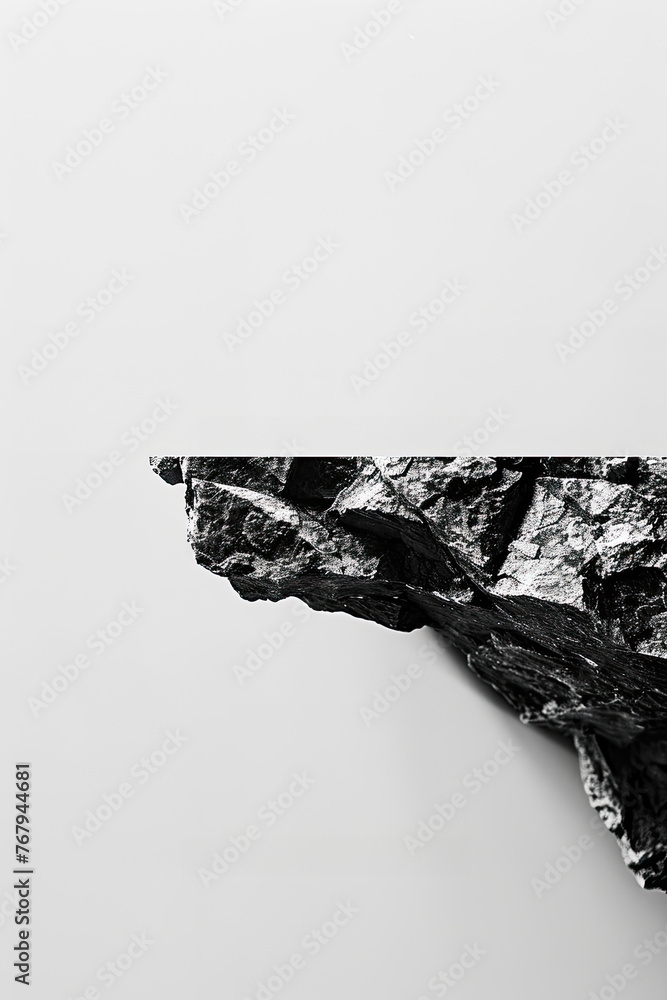 Stones and rocks on a clean background, minimalist layout for a poster ...