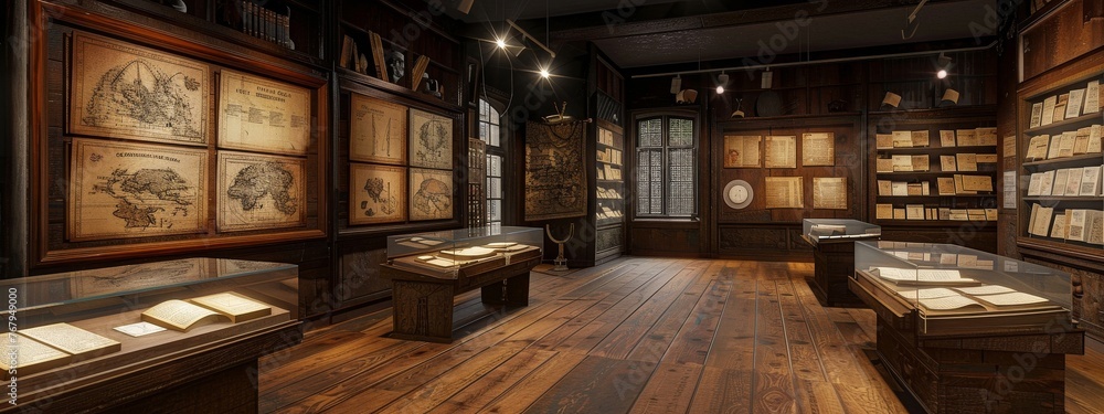 A 3D virtual museum tour, where 2D historical documents and artifacts ...