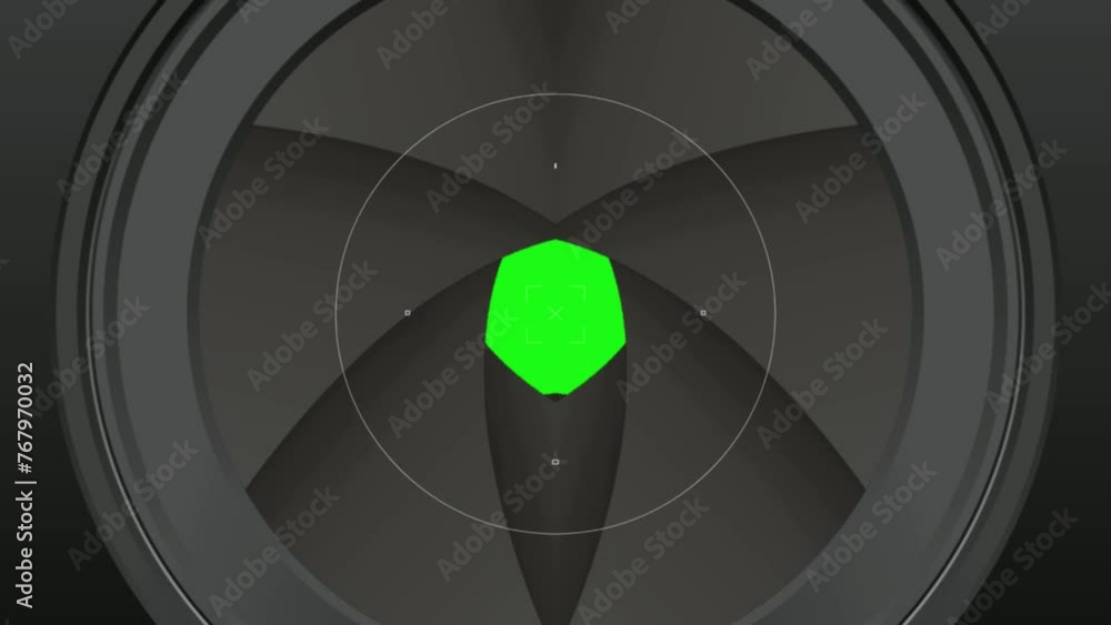 Modern camera shutter shot transition green screen chroma key ...