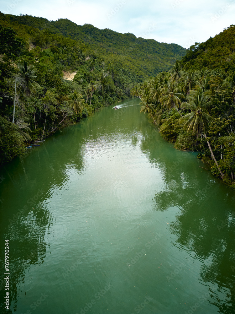 Loboc River Bohol. Philippines . Drone Stock Photo | Adobe Stock