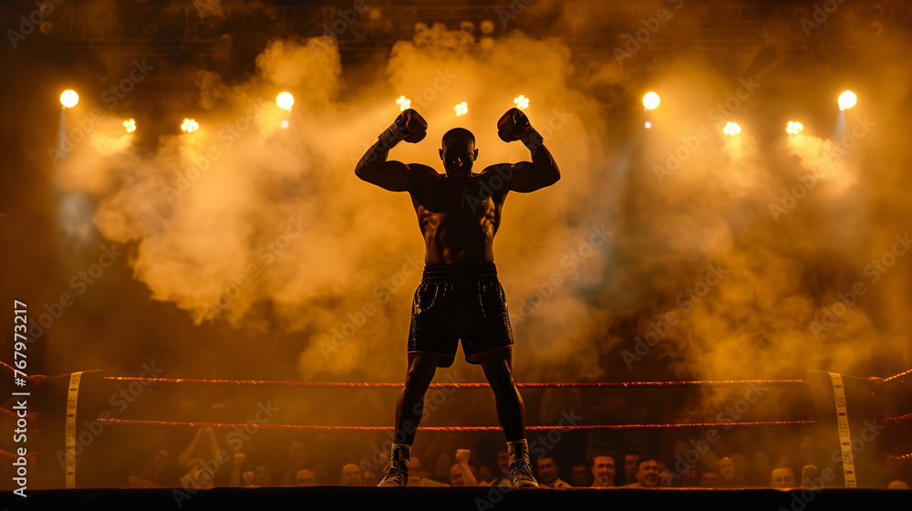 Witness the determination of a focused male boxer as he readies for the ...