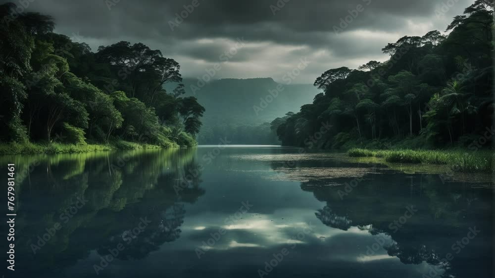 morning in the river, background, 4k, Seamless looping, animation video ...