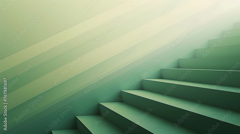 A minimalist wallpaper with a gradient of green tones and space for ...