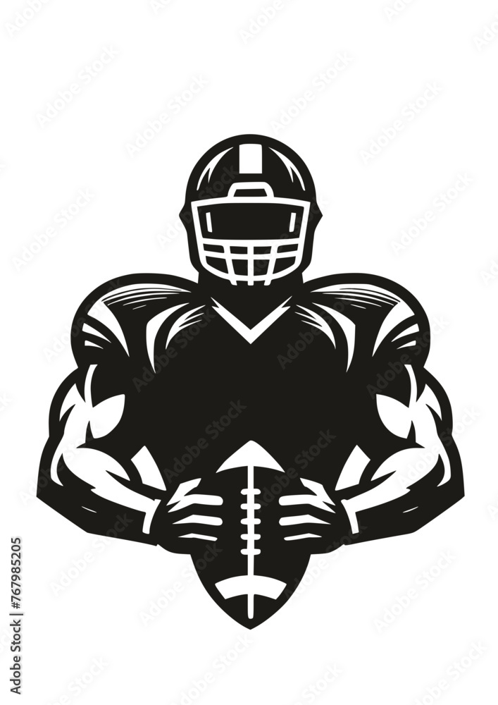 American Football Player SVG Bundle, Football Clipart Football ...