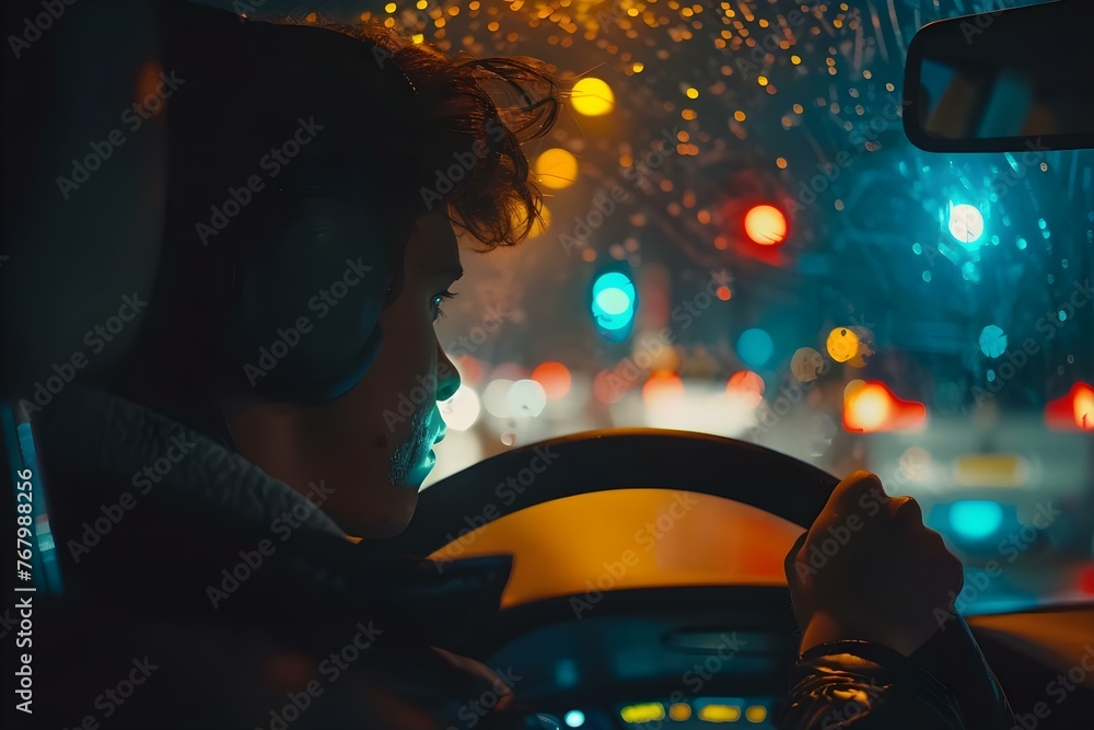 A person dangerously texting while driving highlighting the risks of ...