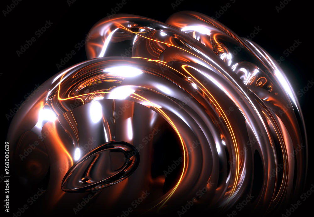 3d render abstract art part of surreal mystic alien ball or sphere ...