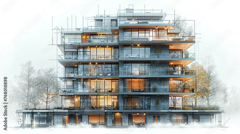 Design concept of a smart building. Engineering of smart building's ...