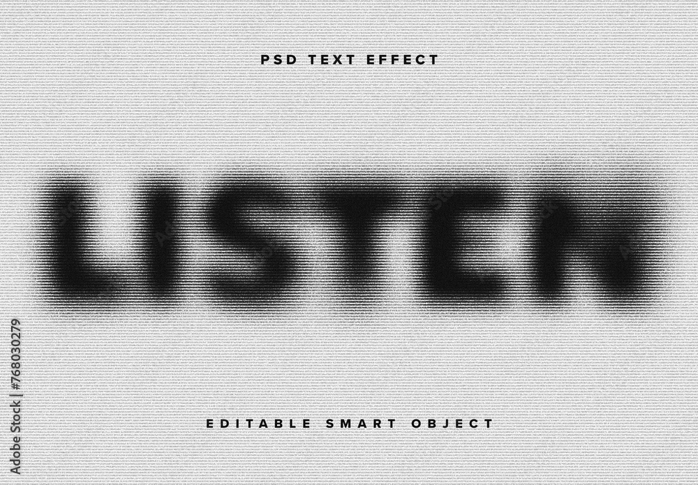 Grunge Dissolving Text Effect Mockup Stock Template | Adobe Stock