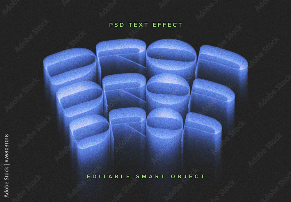 Hazy Blur Text Effect Mockup Stock Template | Adobe Stock