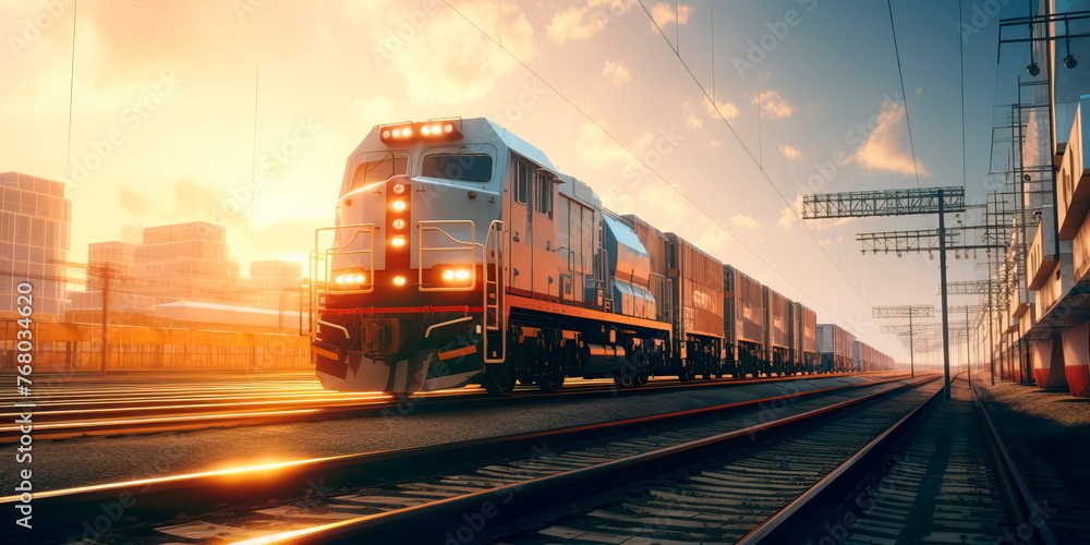 freight train passing through a logistics hub, showcasing the role of ...