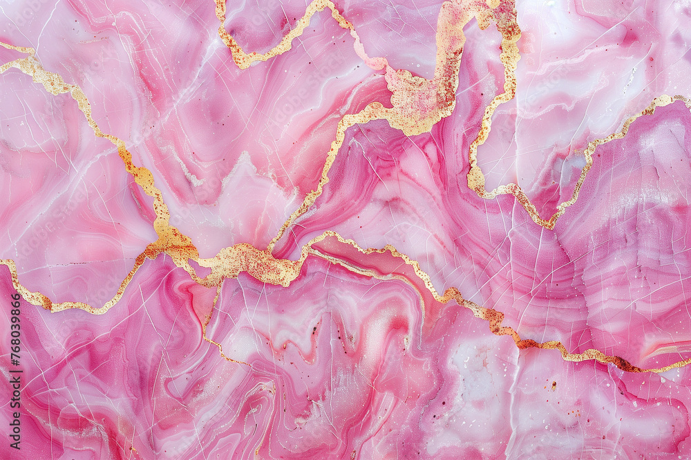 Pink and gold marble texture background. Realistic marble texture for ...