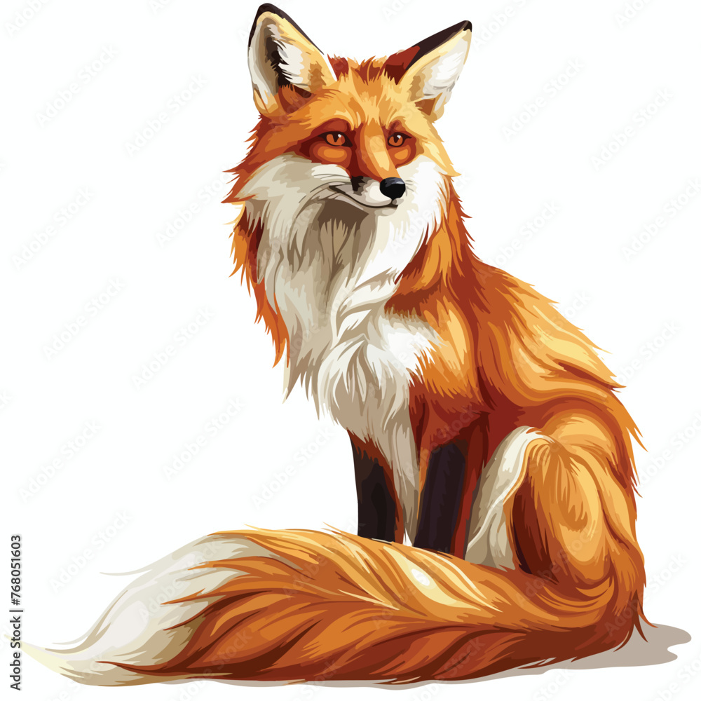 Adobe IlFox Clip Art clipart isolated on white background lustrator ...