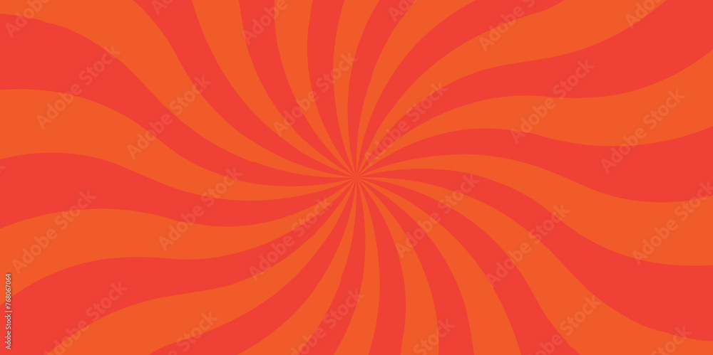 Abstract orange and red sunburst backdrop background with rays design ...