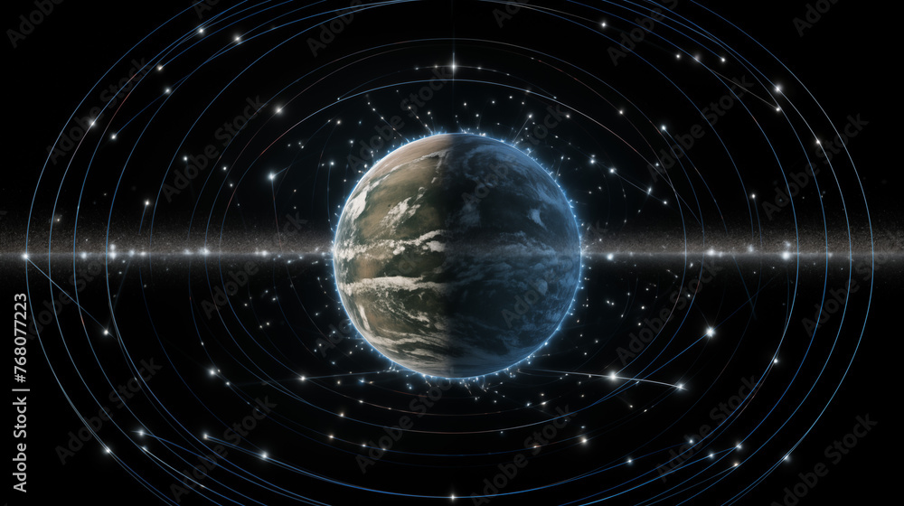 A high-resolution image capturing the earth’s axial precession, with a ...