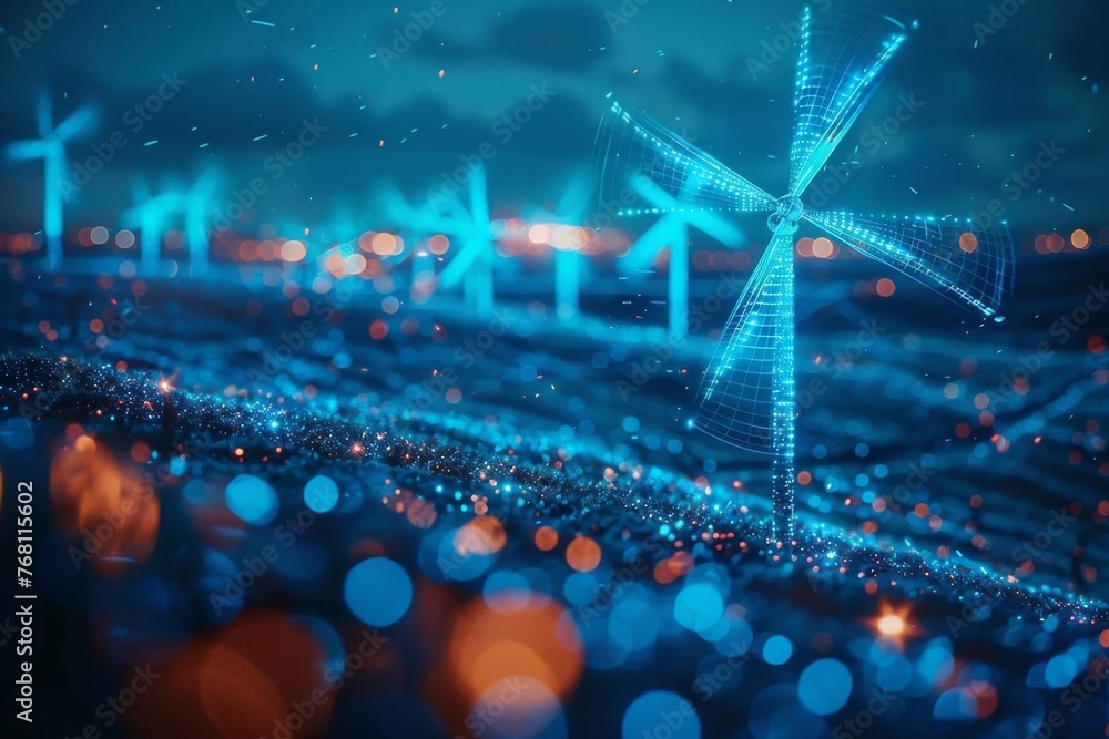 renewable energy network Display images in a modern hi-tech style. A ...