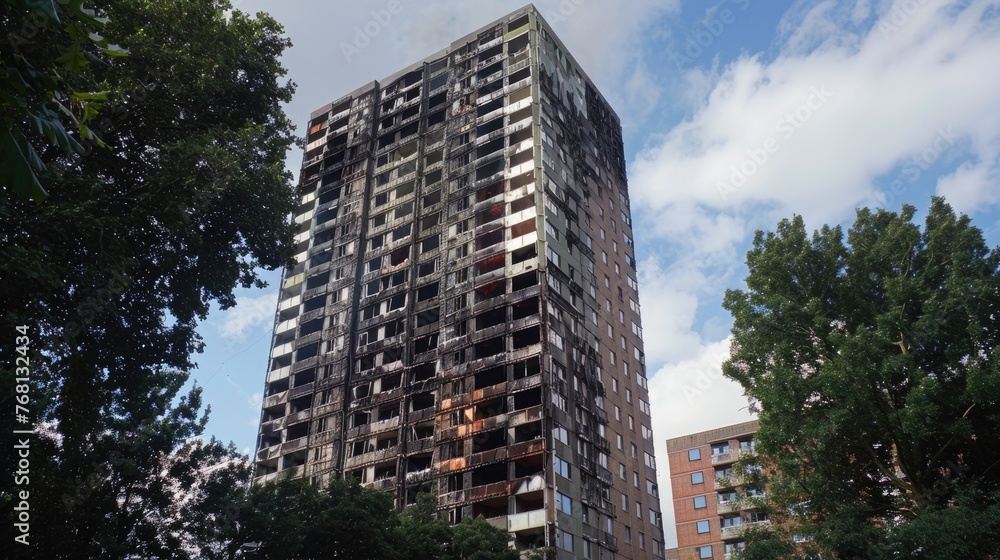 High Rise Residential Tower with Fire Resistant Cladding for Safety ...