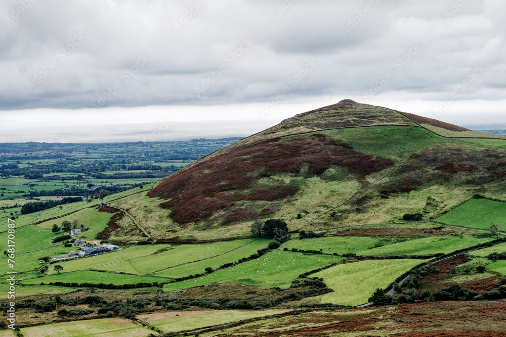 Mynydd Carnguwch Round Barrow. Massive prehistoric Bronze Age stone ...