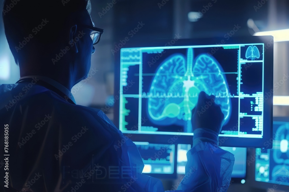 An AI-driven diagnostic tool analyzing medical images for early ...