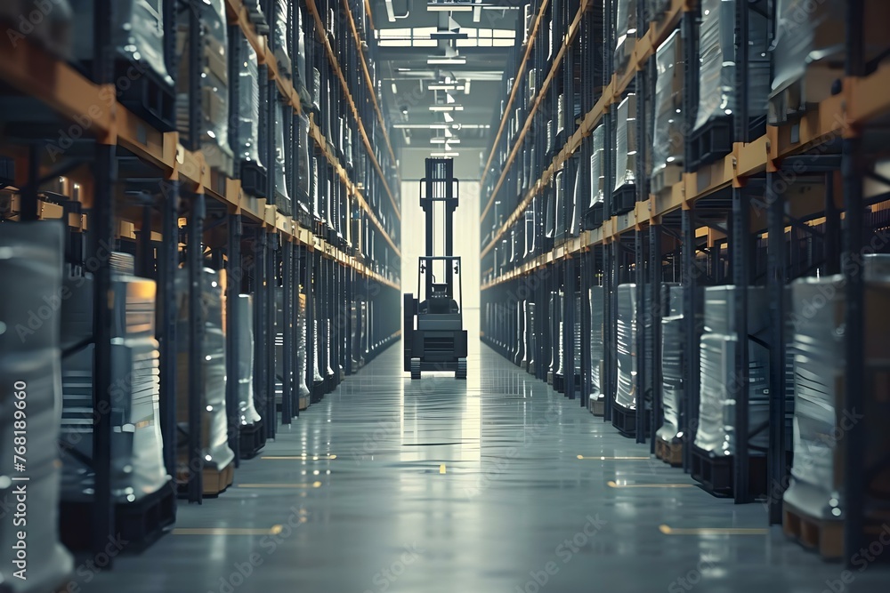 Warehouse forklifts operated by AI and robotics for efficient storage ... Warehouse forklifts operated by AI and robotics for efficient storage ...