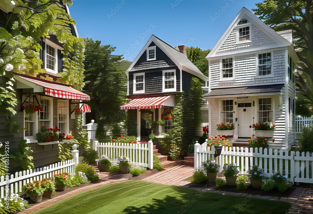 Beautiful quaint two-storey Victorian style cottage (house) with ...