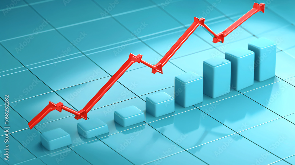 market stock graph growing, graph, business, chart, heart, arrow ...