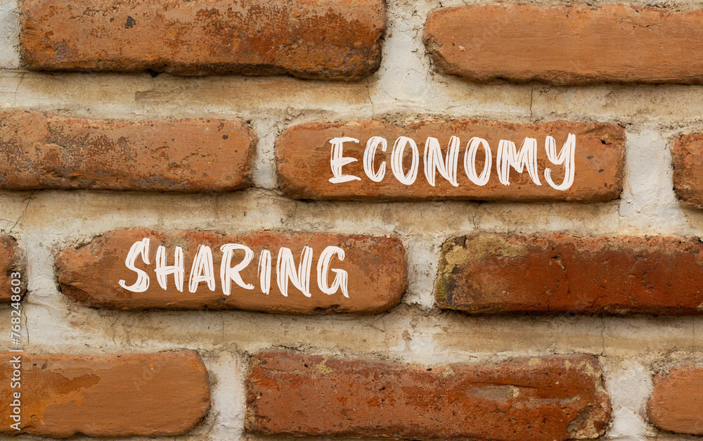 Sharing economy symbol. Concept words Sharing economy on beautiful ...
