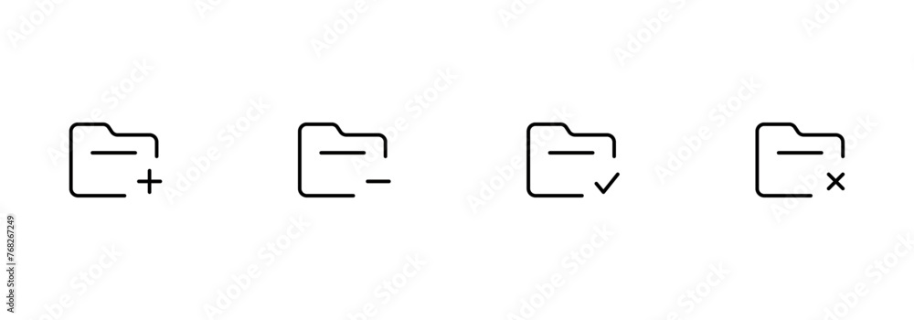 folders icon. Add or delete folder. folder yes no. Checkmark icon ...