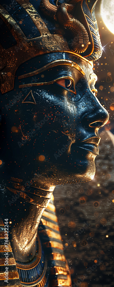 Egyptian Pharaoh, ornate headdress, majestic ruler, exploring the ...