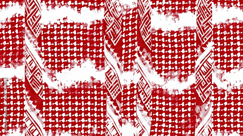 A seamless vector pattern of the traditional Middle Eastern Keffiyeh in ...
