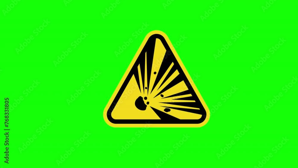 yellow triangle Caution warning Warning Explosives Symbol Sign icon ...
