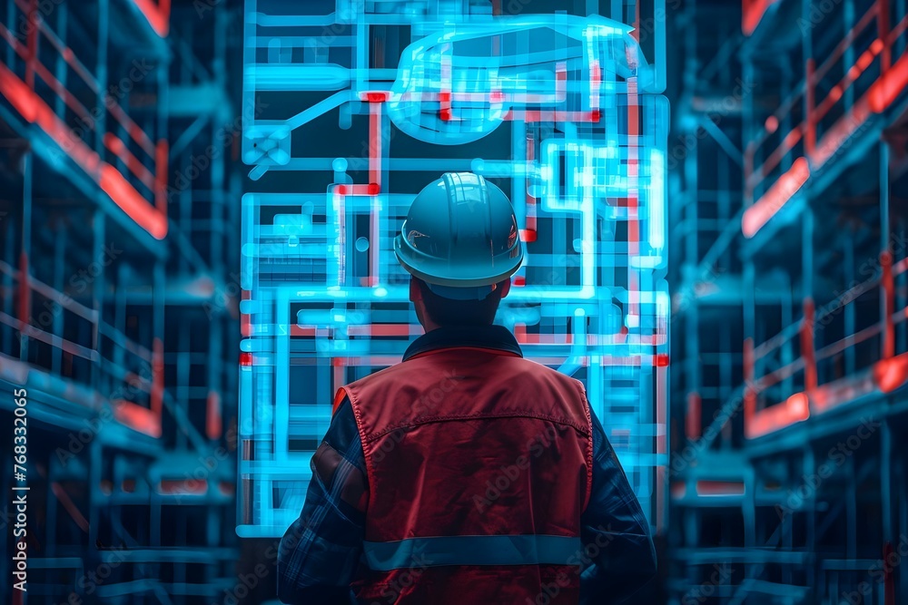 Blueprints Illuminating a Construction Planner's Focus on Safety and ...