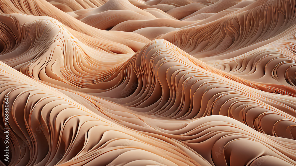 Illustrate an abstract background inspired by organic forms and flowing ...