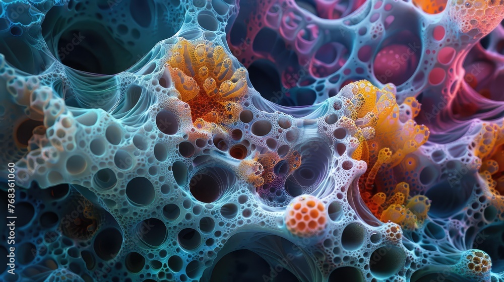 Intricate Molecular Structures in Vivid Color - Captivating ...