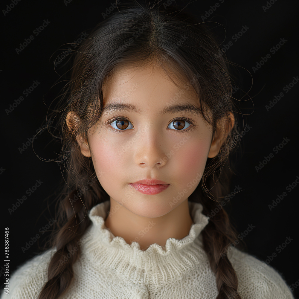 Portraits of people, straight faces, various nationalities, half body ...