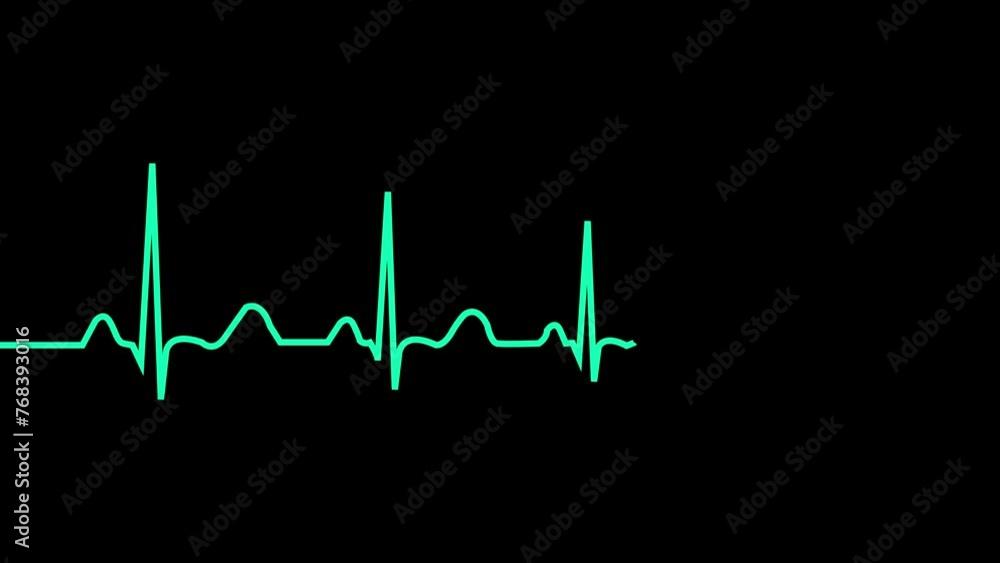 Heartbeat rate animation. Pulse footage. Heart beat Pulsing beat ...