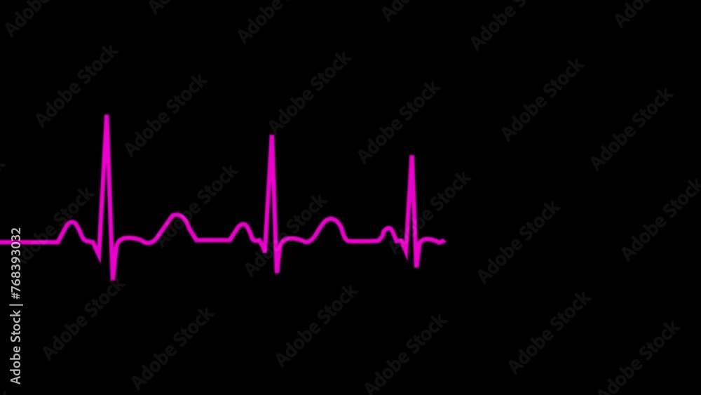 Heartbeat rate animation. Pulse footage. Heart beat Pulsing beat ...