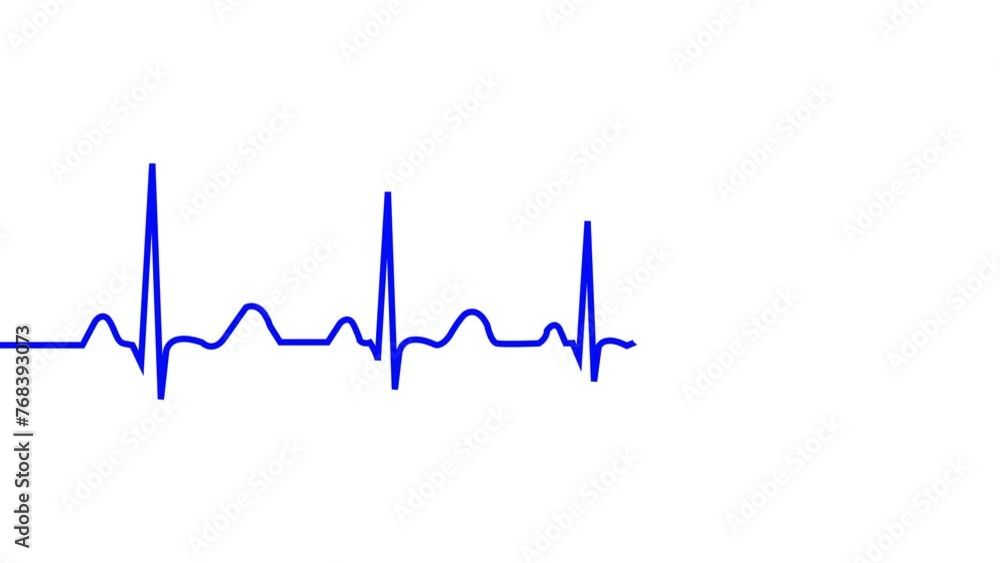 Heartbeat rate animation. Pulse footage. Heart beat video in 4k, 60 fps ...
