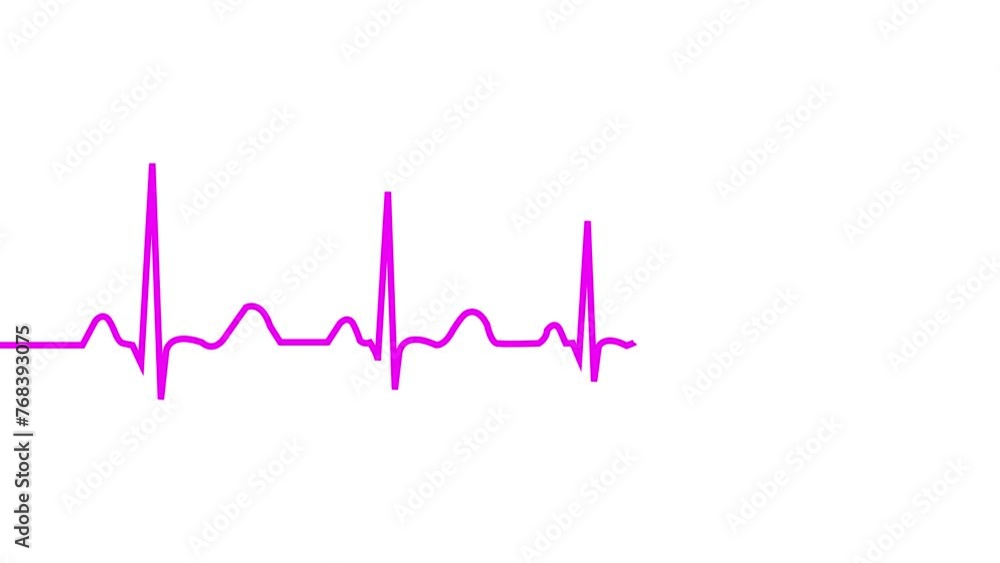 Heartbeat rate animation. Pulse footage. Heart beat video animation ...