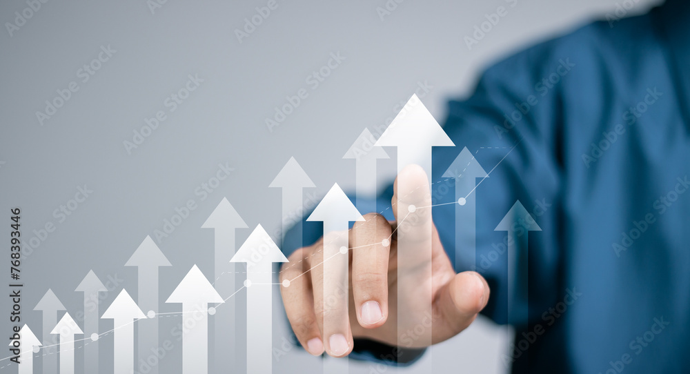 Business growth concept. Increase sale performance and return on ...