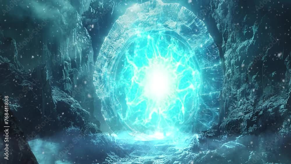 cinematic shot ancient alien artifact unveiled amidst. seamless looping ...