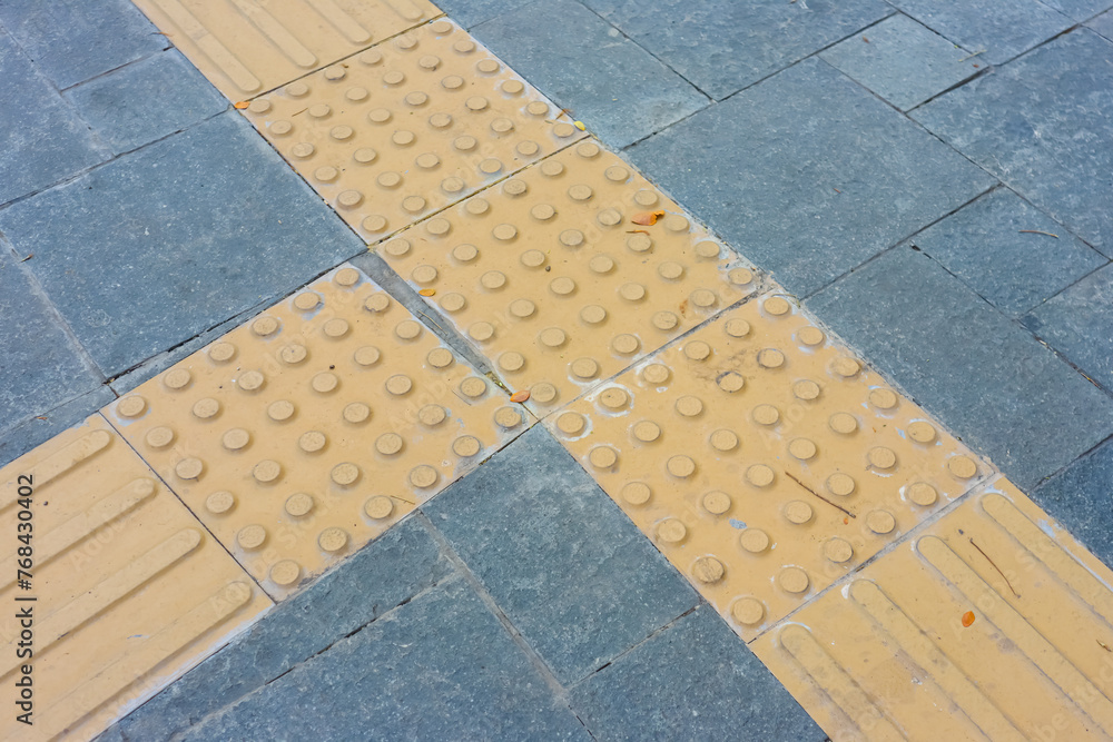Tactile tiles for blind handicap guidance Stock Photo | Adobe Stock