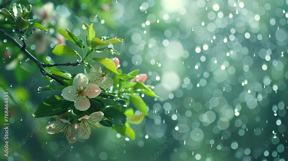 ภาพประกอบสต็อก April Showers copy space isolated background banne ...