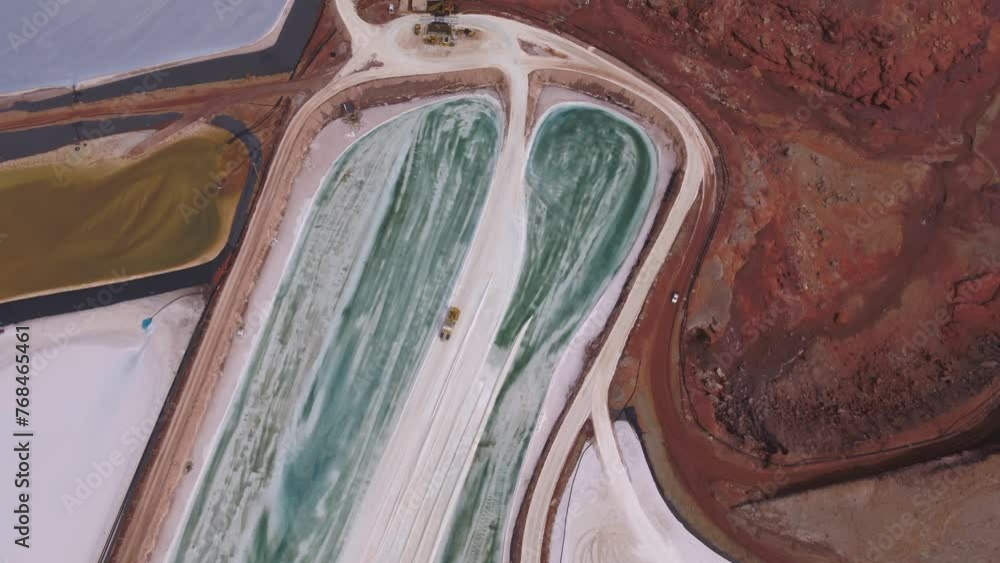 A spectacular 4K drone shot of the Potash Evaporation Ponds in Moab ...