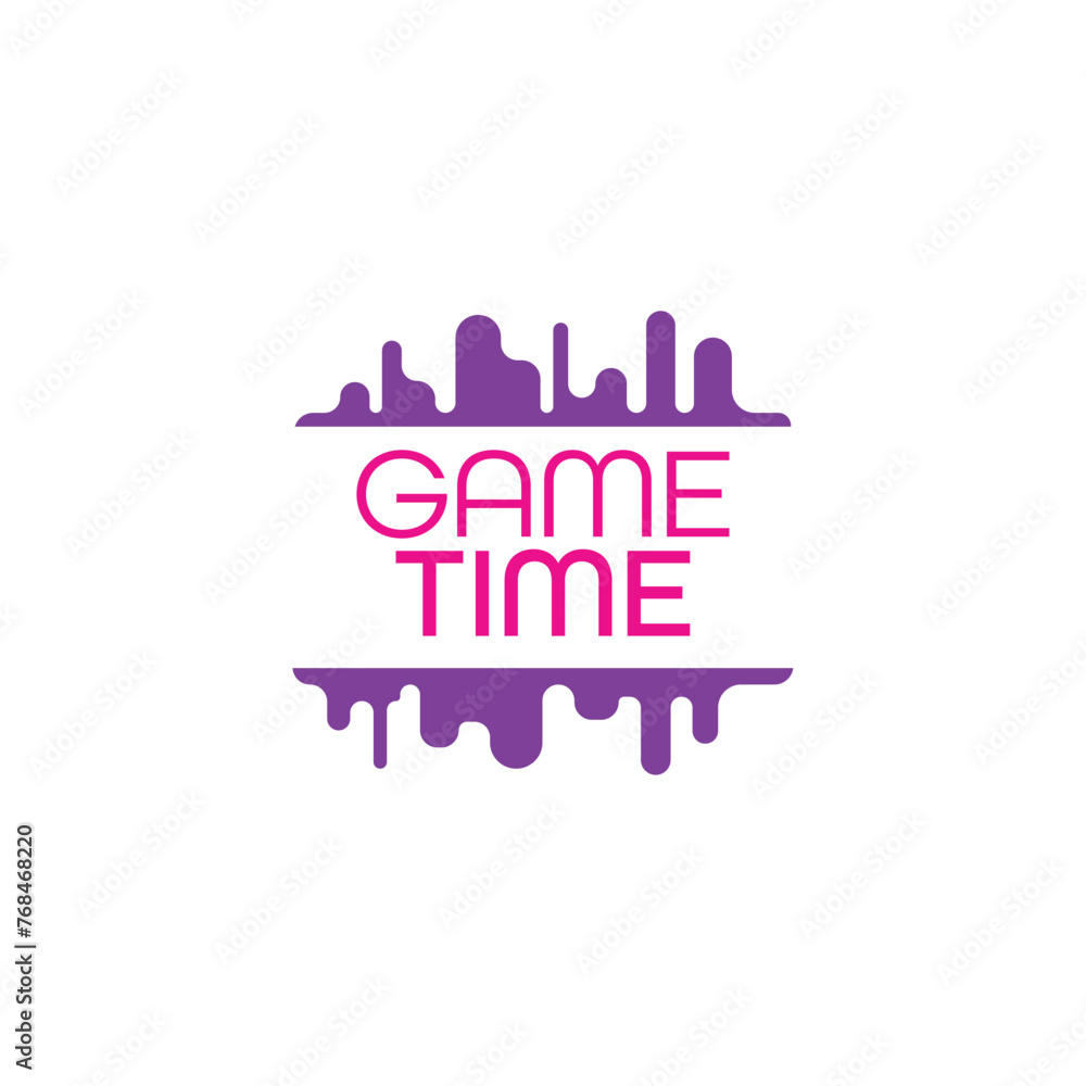 Game time with font design. Stock Vector | Adobe Stock