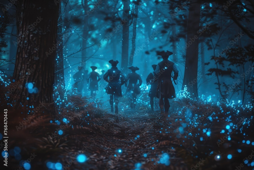 Time Travel Runners: 18th Century Dash Through Bioluminescent Forest ...