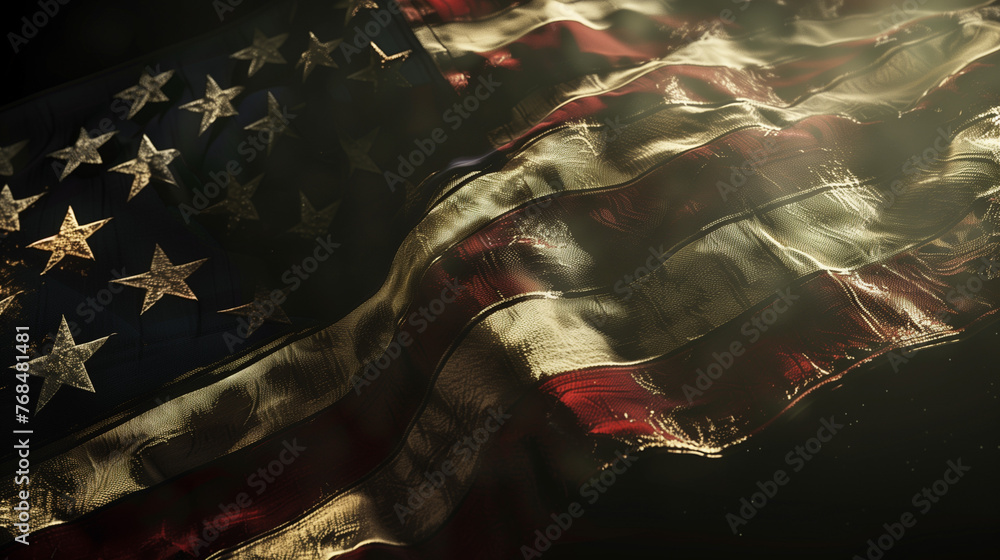 texture of the fabric, US American flag, american flag on sky memorial ...