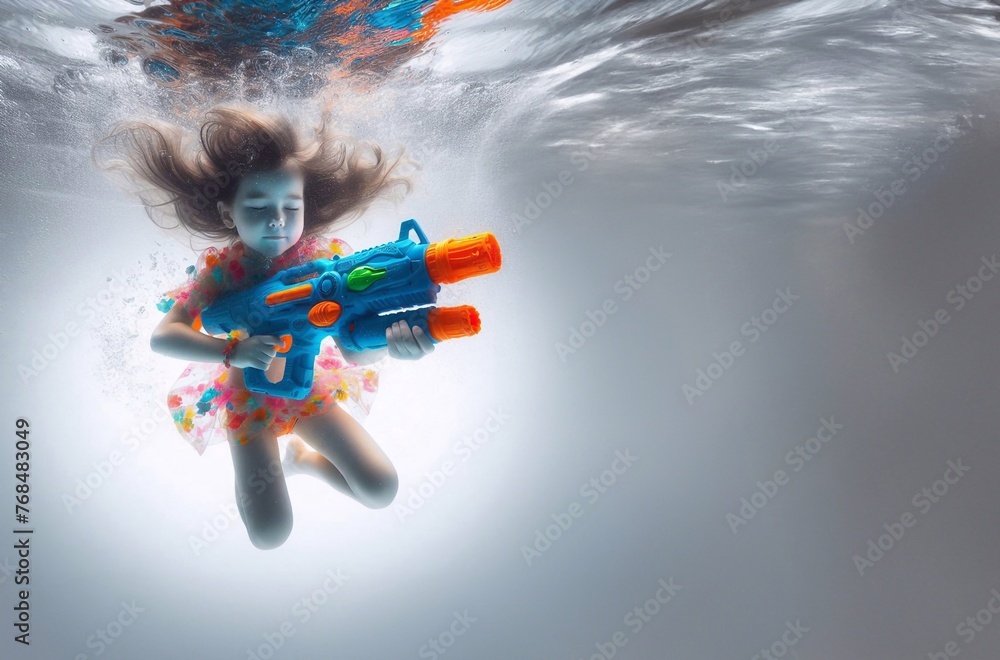 Boys, girls, fat kids playing with water guns, Songkran Day, Water ...