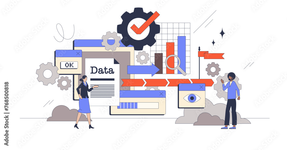 Predictive analytics with data forecasting neubrutalism tiny person ...