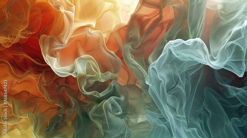 Photo & Art Print Layers of translucent shapes overlapping and blending ...
